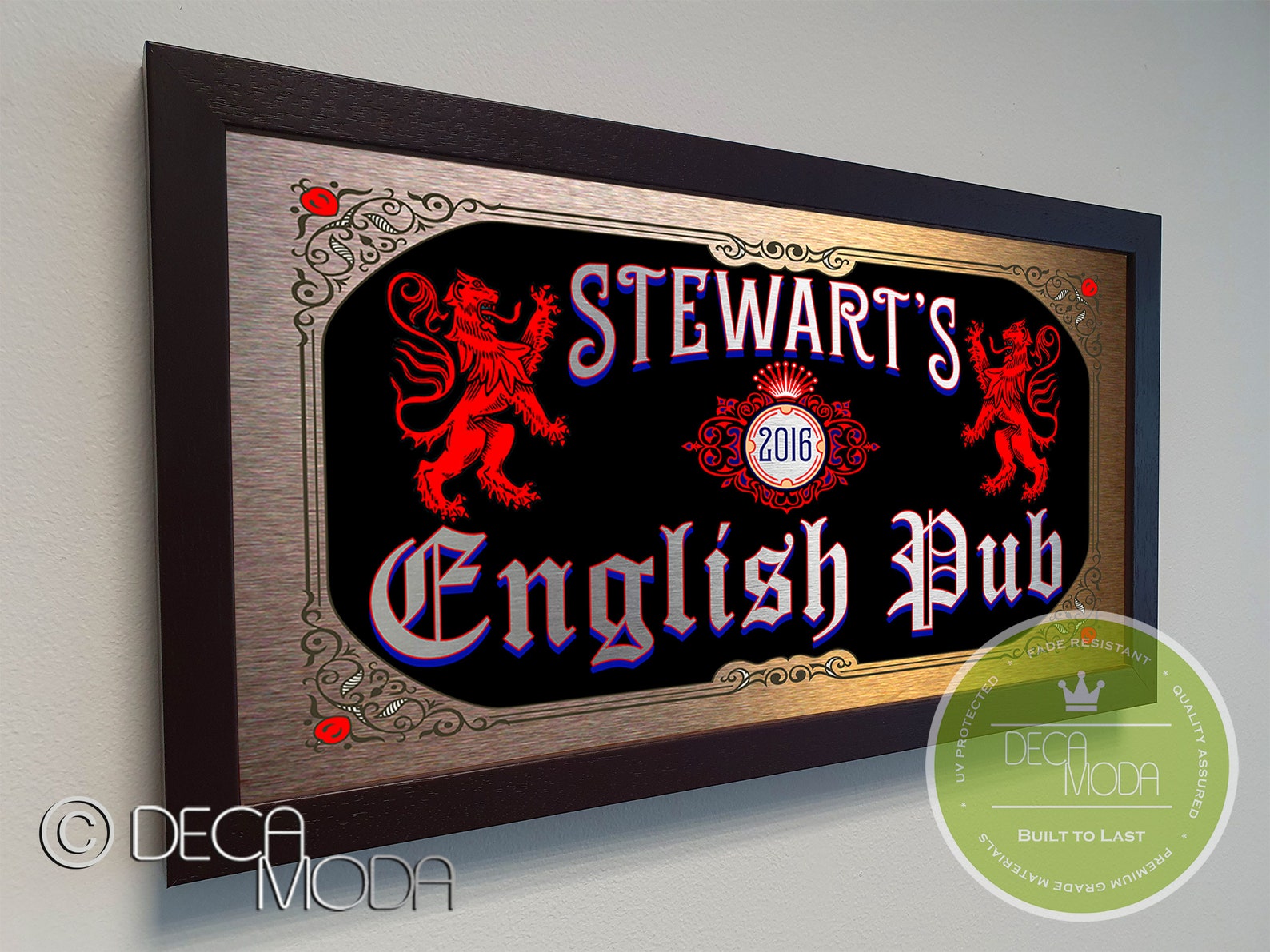PERSONALIZED ENGLISH PUB Sign Pub Sign Custom Signs Brushed - Etsy