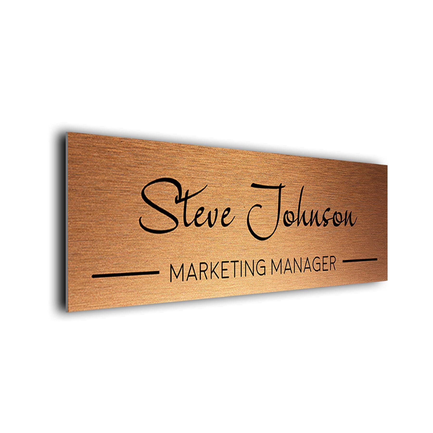 Brushed Metal Custom Door Sign: Personalized Office Name Plate - Etsy