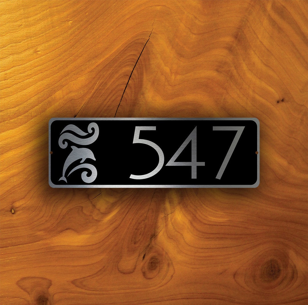 Modern House Number Sign, Outdoor House Nameplate, Personalized House ...