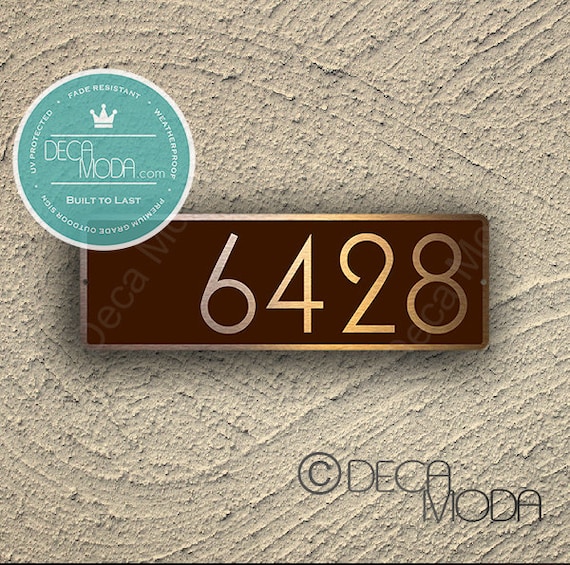 TRADITIONAL ADDRESS SIGN Outdoor Signs Bronze Patina Effect - Etsy