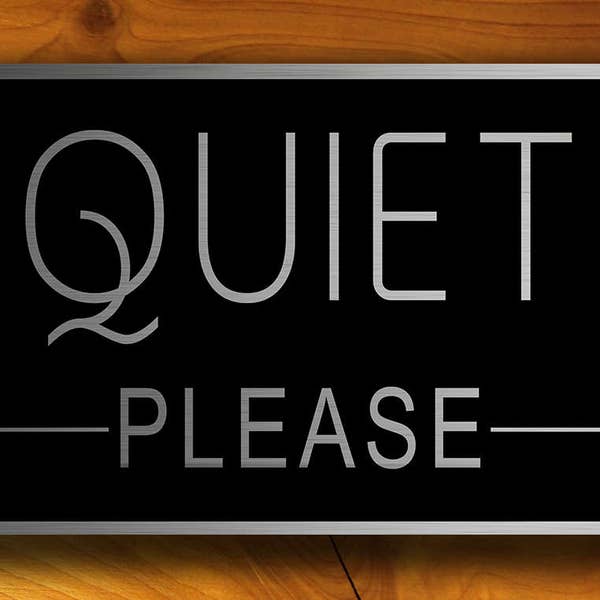 Quiet Please Sign - Etsy