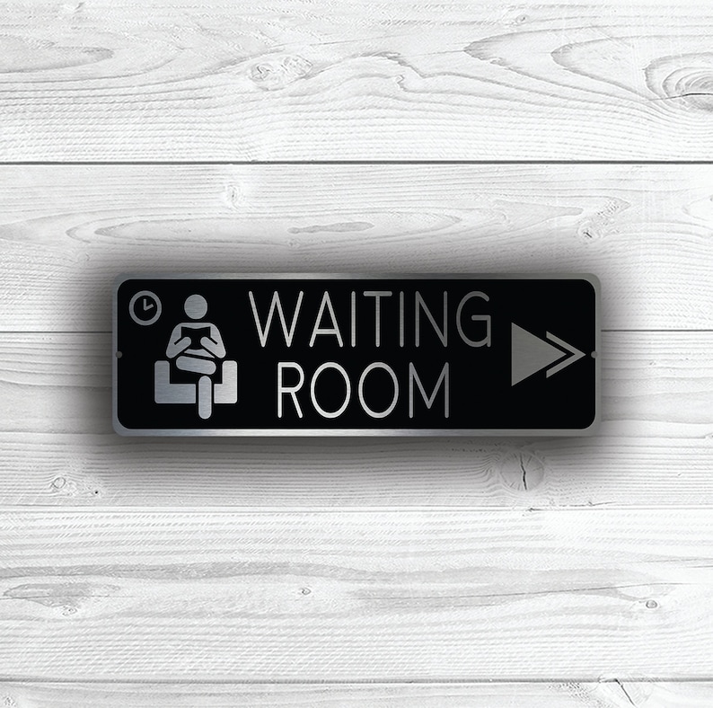 WAITING ROOM Pointer SIGN Waiting Room Directional Signs - Etsy