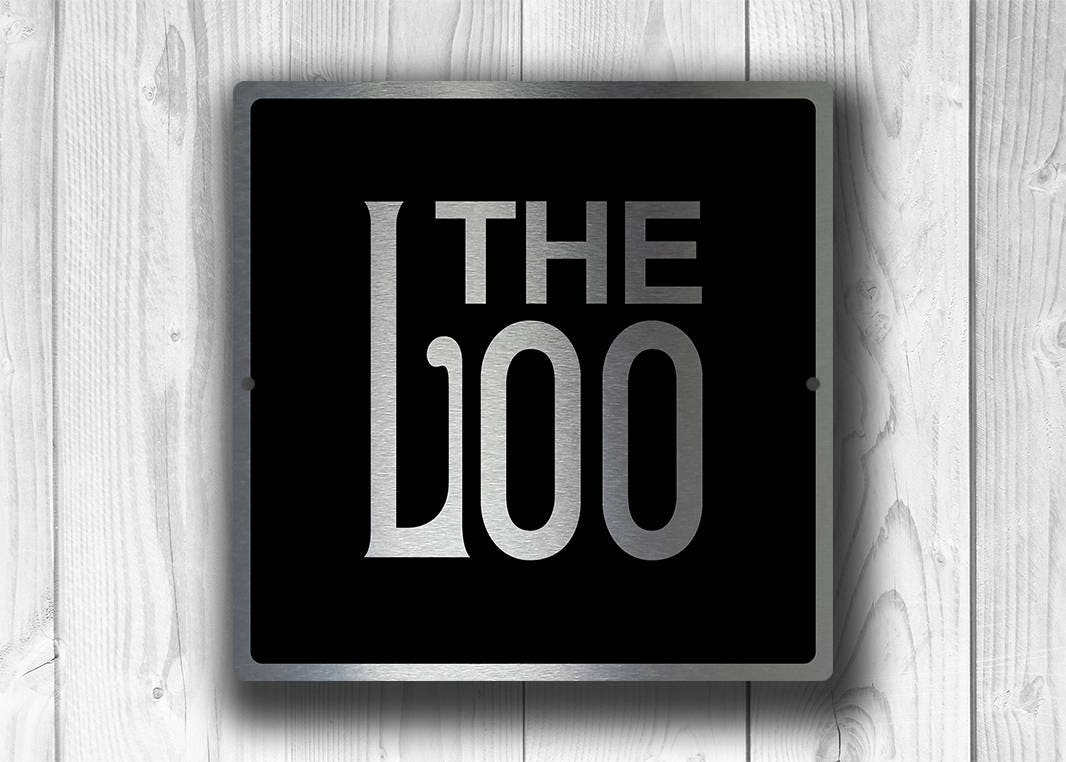 THE LOO SIGN Modern Restroom Sign Custom Restroom Signs | Etsy UK