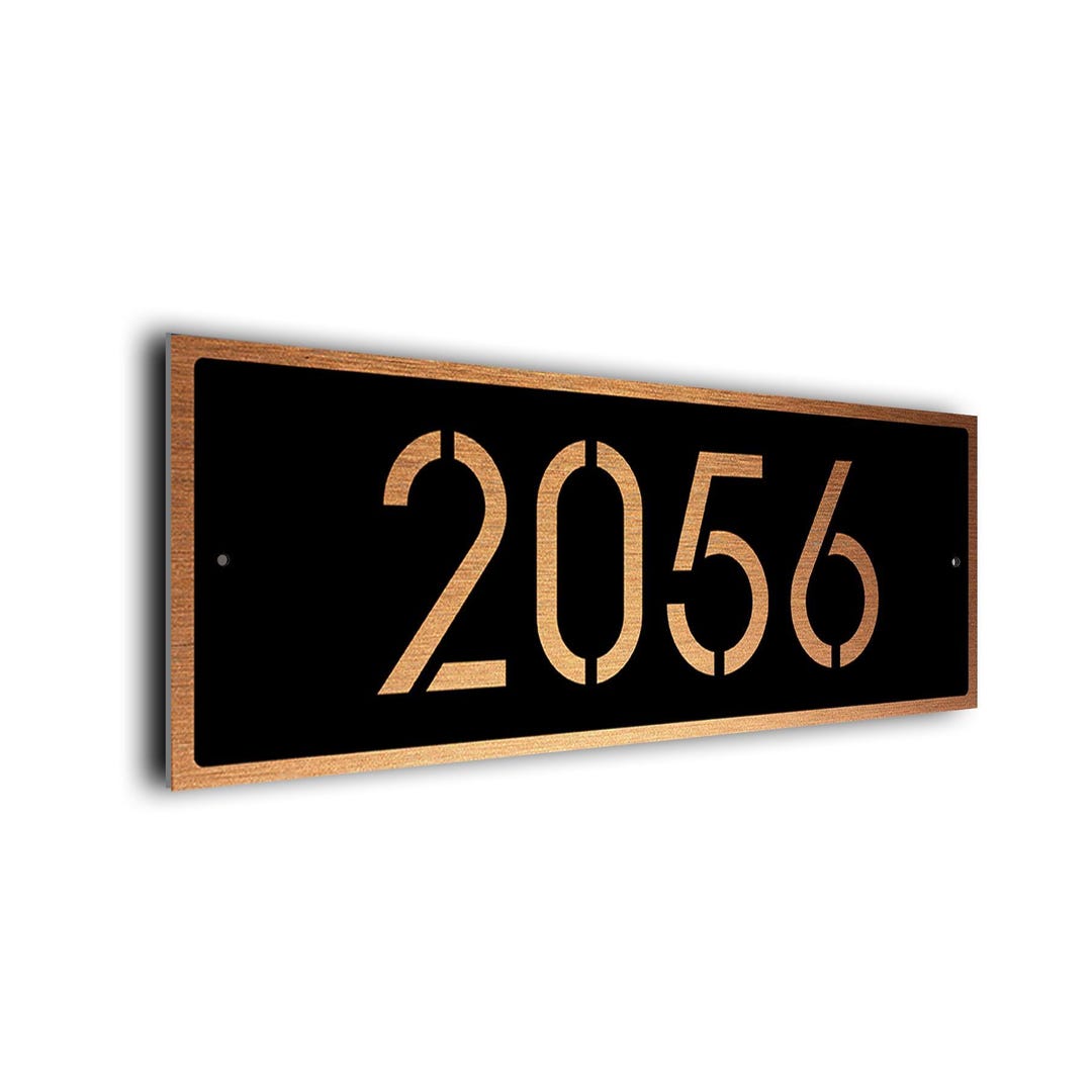 Stencil Font Address Sign: Custom House Number, Outdoor Metal Sign - Etsy