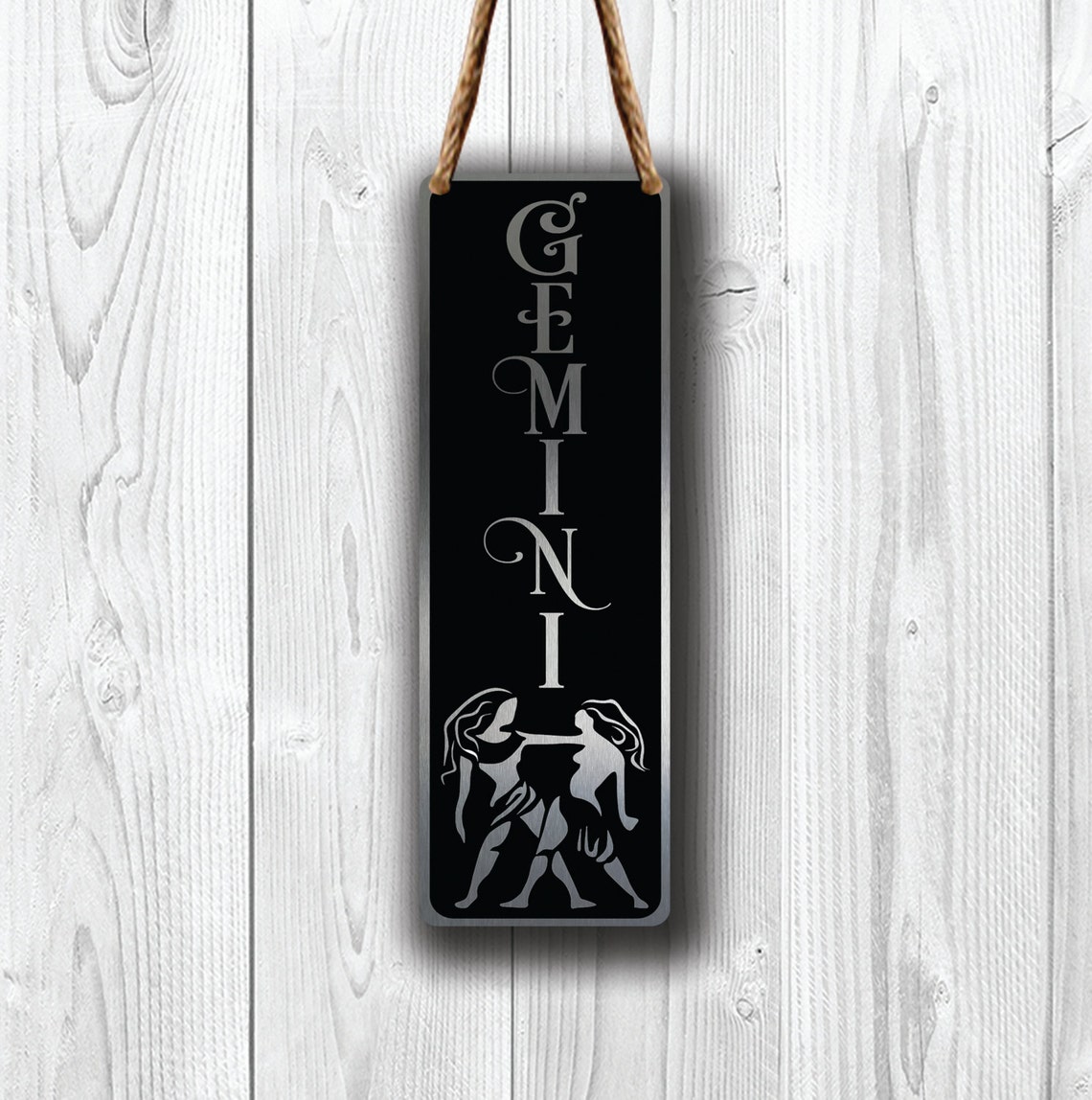 GEMINI ZODIAC SIGN Wall Art Sign Gemini Wall Plaque Gemini - Etsy