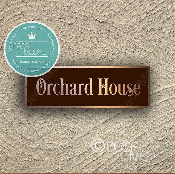 HOUSE NAME SIGN Outdoor House Name Plaque Amuminum - Etsy