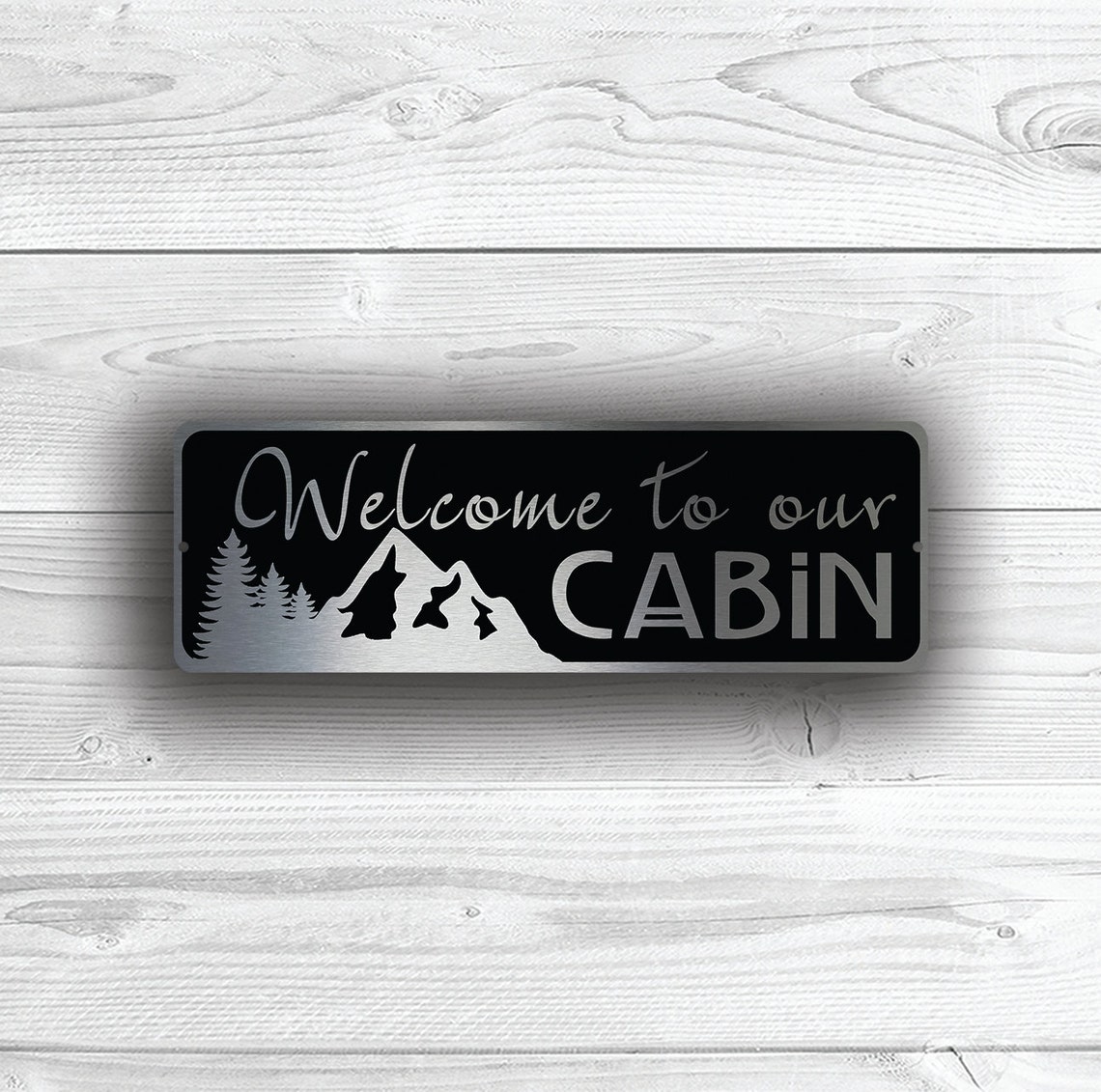 WELCOME CABIN SIGN Outdoor Welcome to Our Cabin Signs Custom - Etsy
