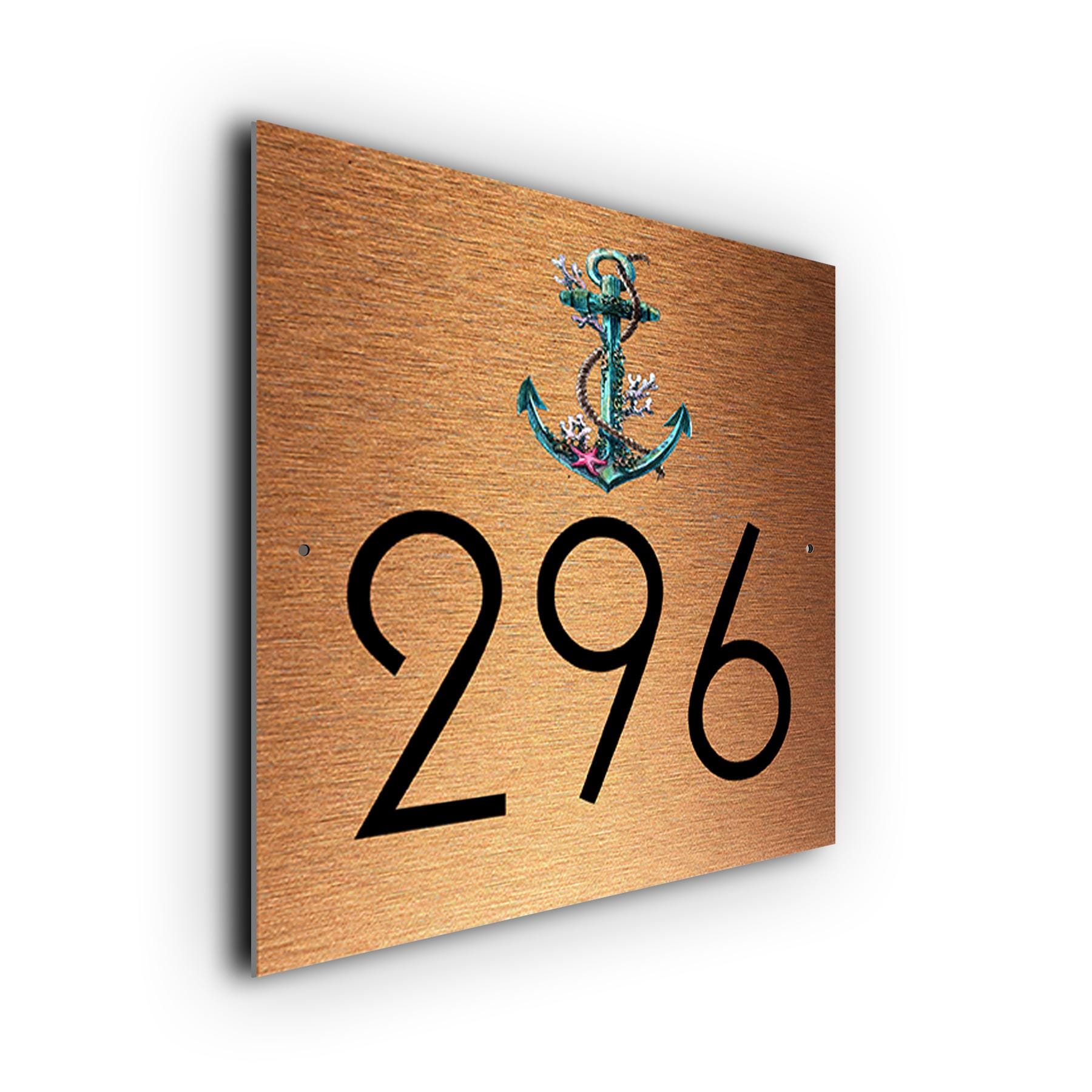 Anchor House Number Sign: Weatherproof Nautical Decor - Etsy UK