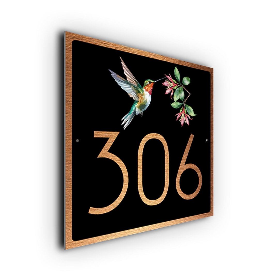 Hummingbird House Number Sign | House Number | Hummingbird Numbers ...