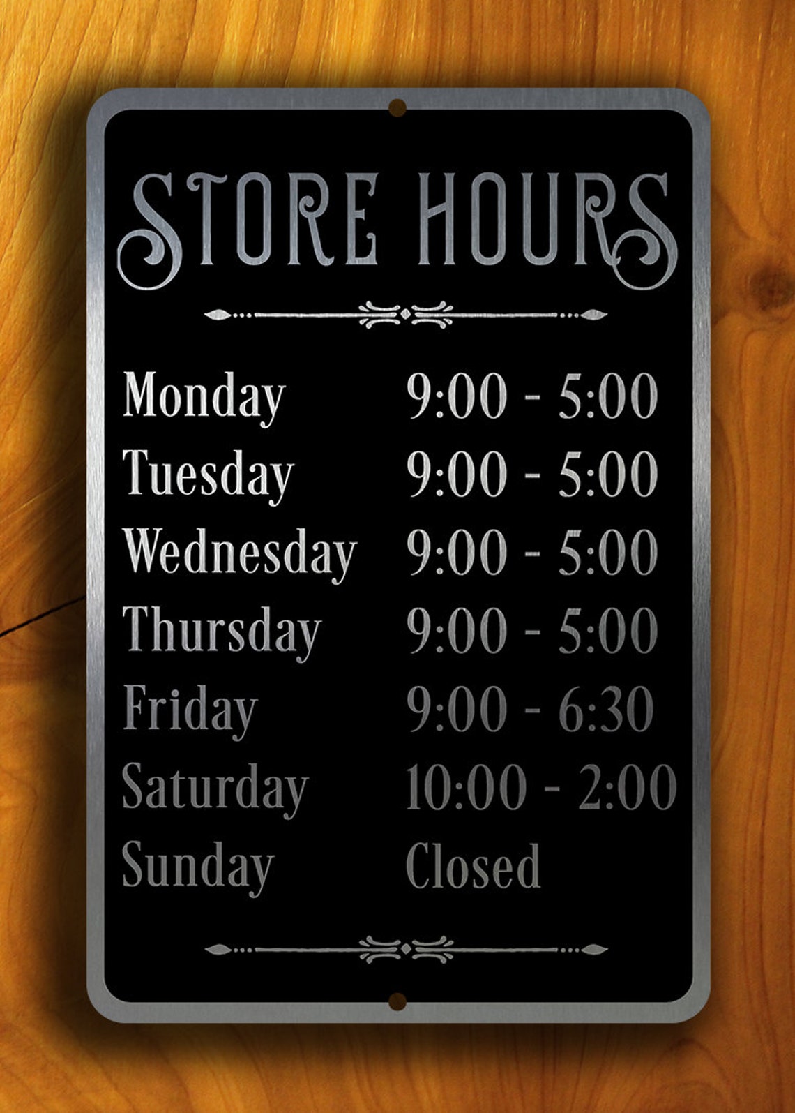 CUSTOM STORE HOURS Sign Store Hours Signs Store Hours - Etsy