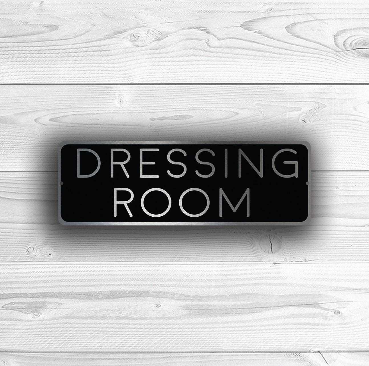 Brushed Silver Dressing Room Sign: Custom Door Plaque - Etsy