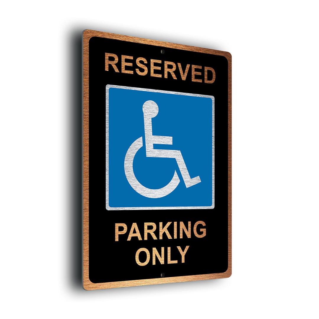 Wheelchair Parking Sign: Weatherproof Aluminum, Accessible Space - Etsy ...