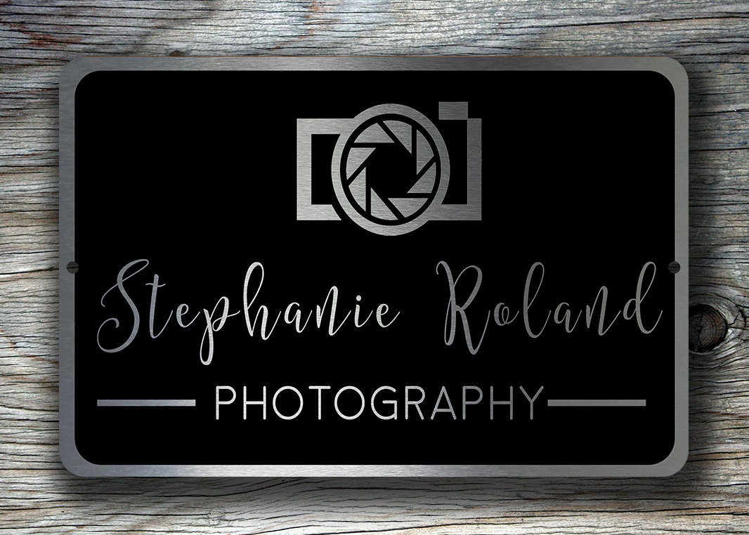 Custom OUTDOOR BUSINESS SIGN, Modern Brushed Aluminum Business Sign ...