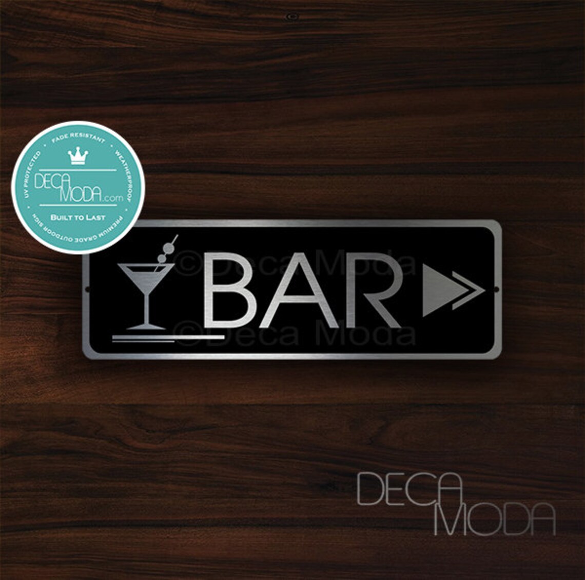 HOTEL BAR POINTER Sign Bar Directional Sign Bar Door Plate | Etsy