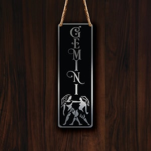GEMINI ZODIAC SIGN Wall Art Sign, Gemini Wall Plaque, Gemini Hanging ...