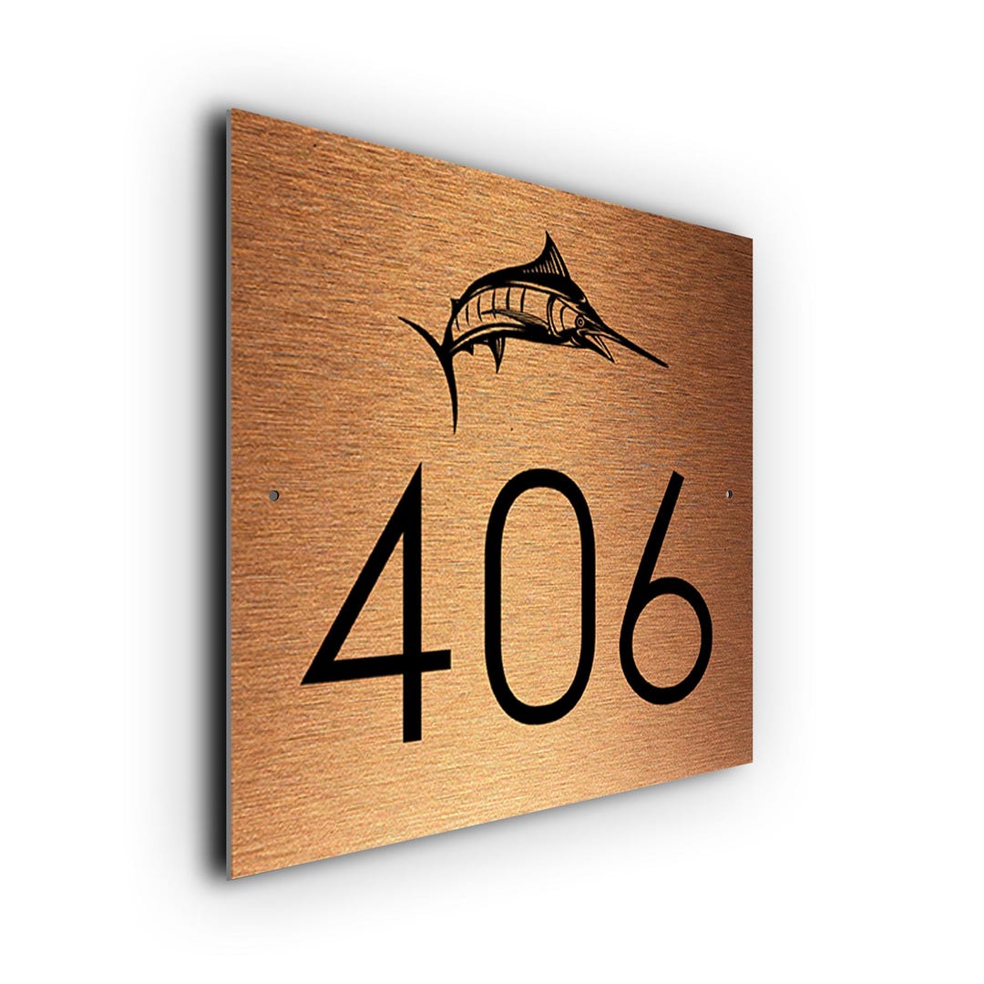 Marlin House Number Sign | House Numbers | Marlin Numbers| Number Sign ...