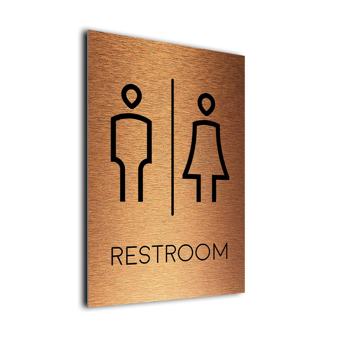 Modern Restroom Symbol Sign | Restroom Signs | Toilet Signs | Modern ...