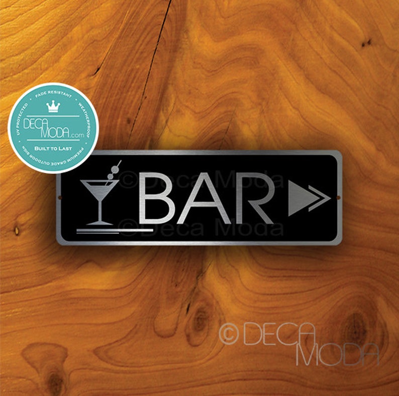 HOTEL BAR POINTER Sign Bar Directional Sign Bar Door Plate - Etsy