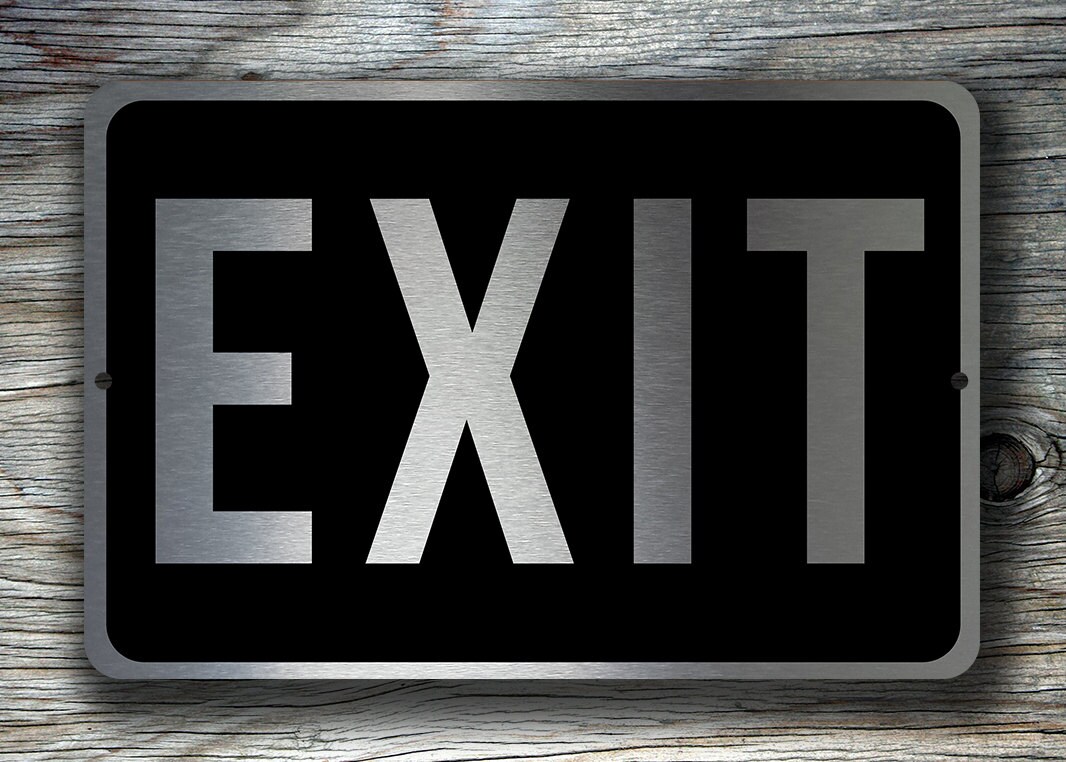 EXIT SIGN Exit Door Sign Exit Door Signs Modern Exit Wall | Etsy Canada