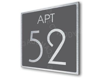 Apartment Unit Sign, Apartment Building Metal Sign, Townhouse Address ...