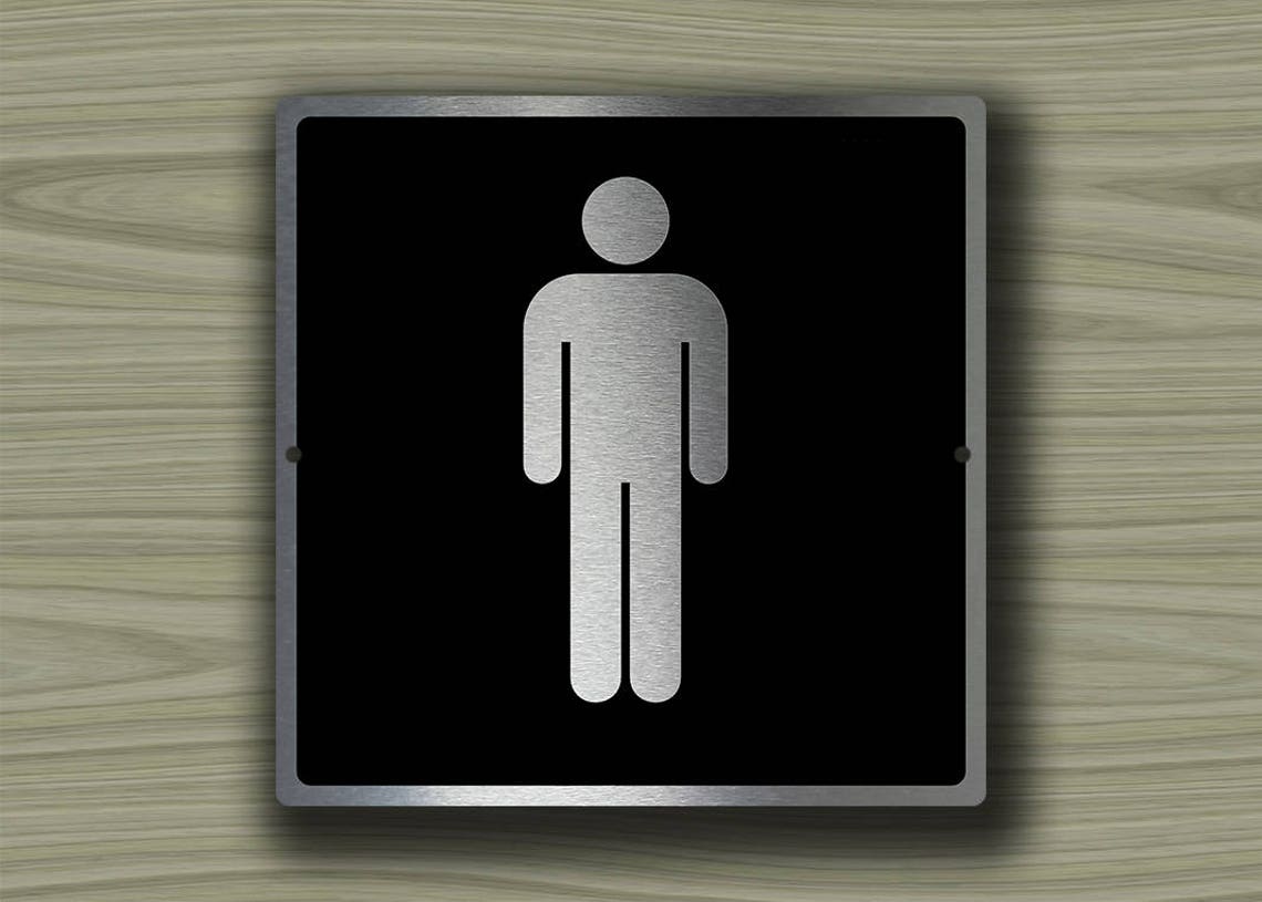 MENS RESTROOM SIGN Modern Mens Restroom Sign Custom Restroom - Etsy