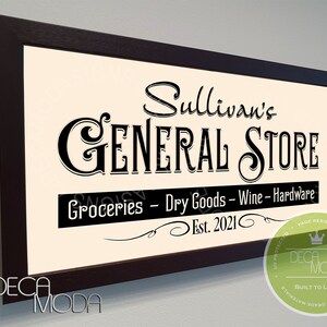PERSONALIZED GENERAL STORE Sign, General Store Sign, Custom Signs ...