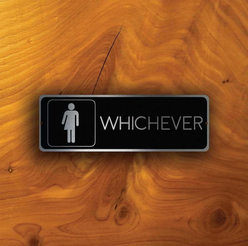WHICHEVER RESTROOM SIGN Whichever Restroom Door Sign - Etsy