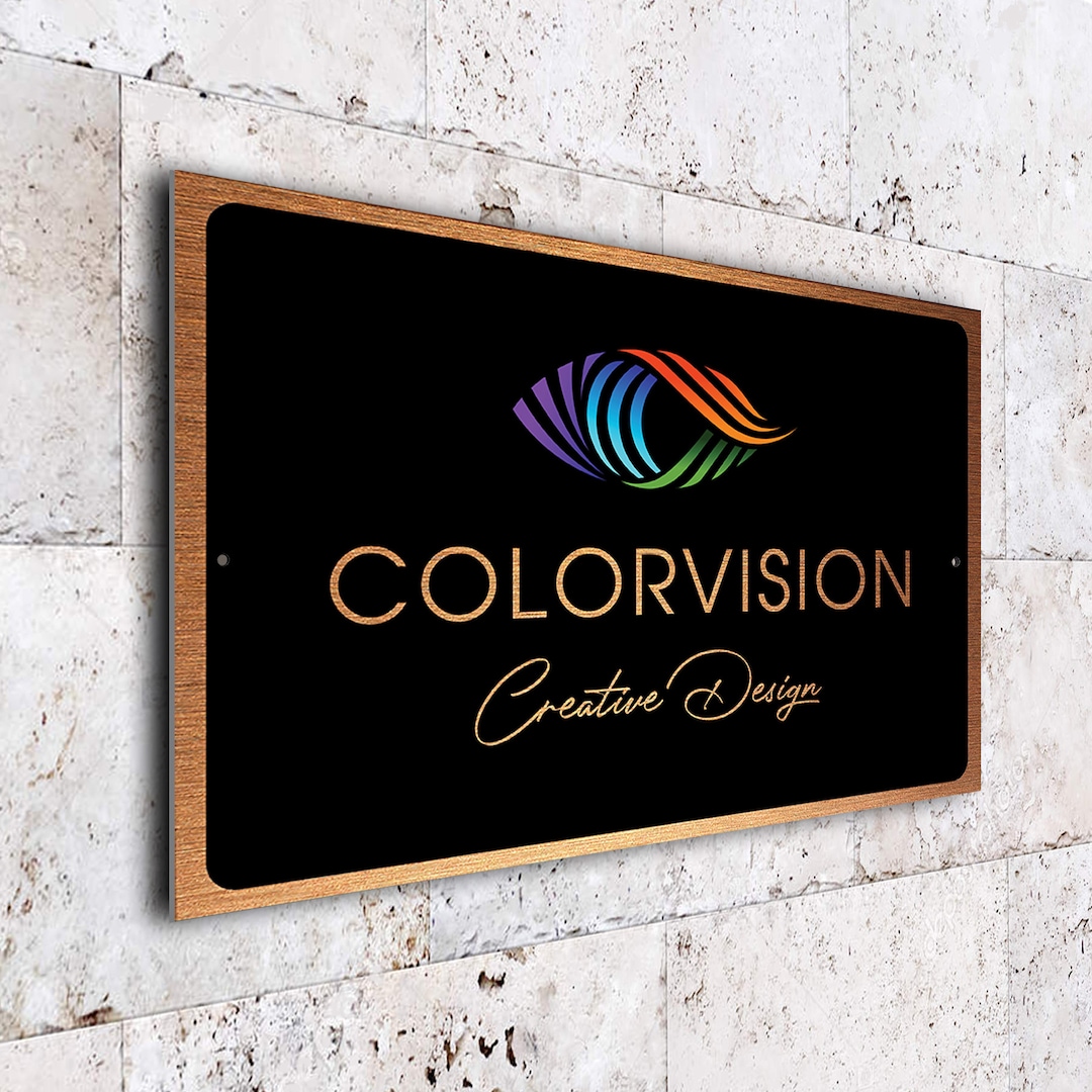 Custom Business Wall Plaque, Customize This Full Color Outdoor Wall ...
