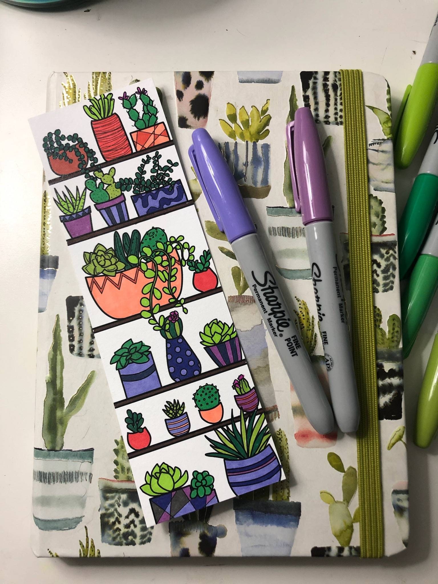 Succulent Coloring Bookmarks PRINTABLE, Stocking Stuffers for Mom, Last ...