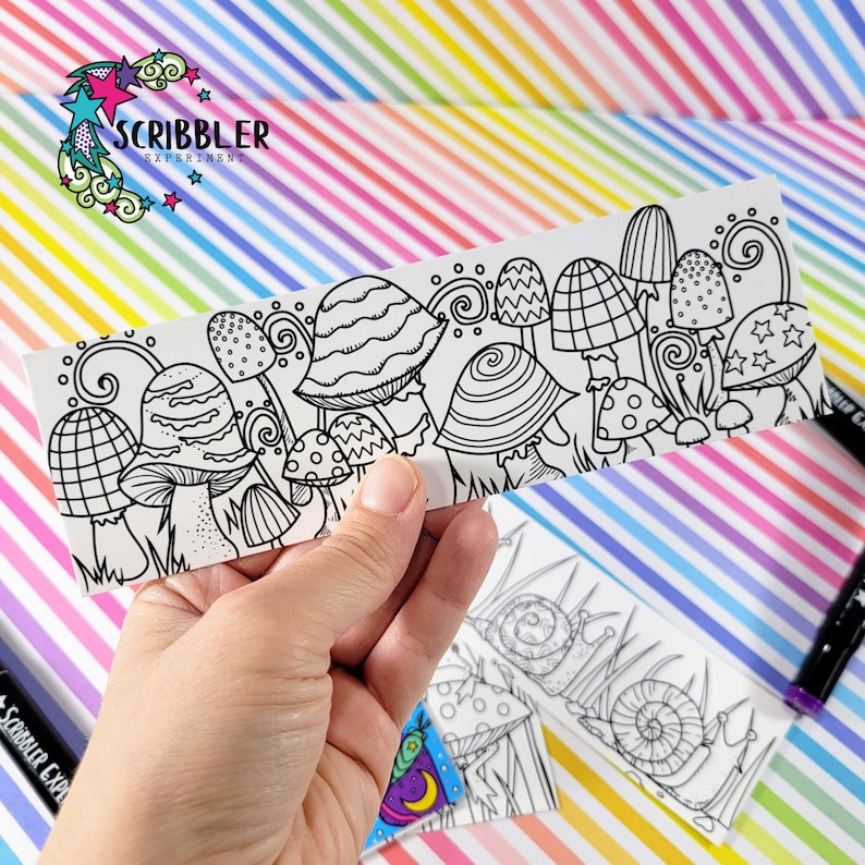 Cottagecore Coloring Bookmarks for Adults, Frogcore Frog Bookmark for ...