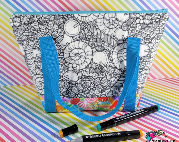 Candy Coloring Lunch Box, Lunch Tote for Her, Birthday Gift for Girls ...