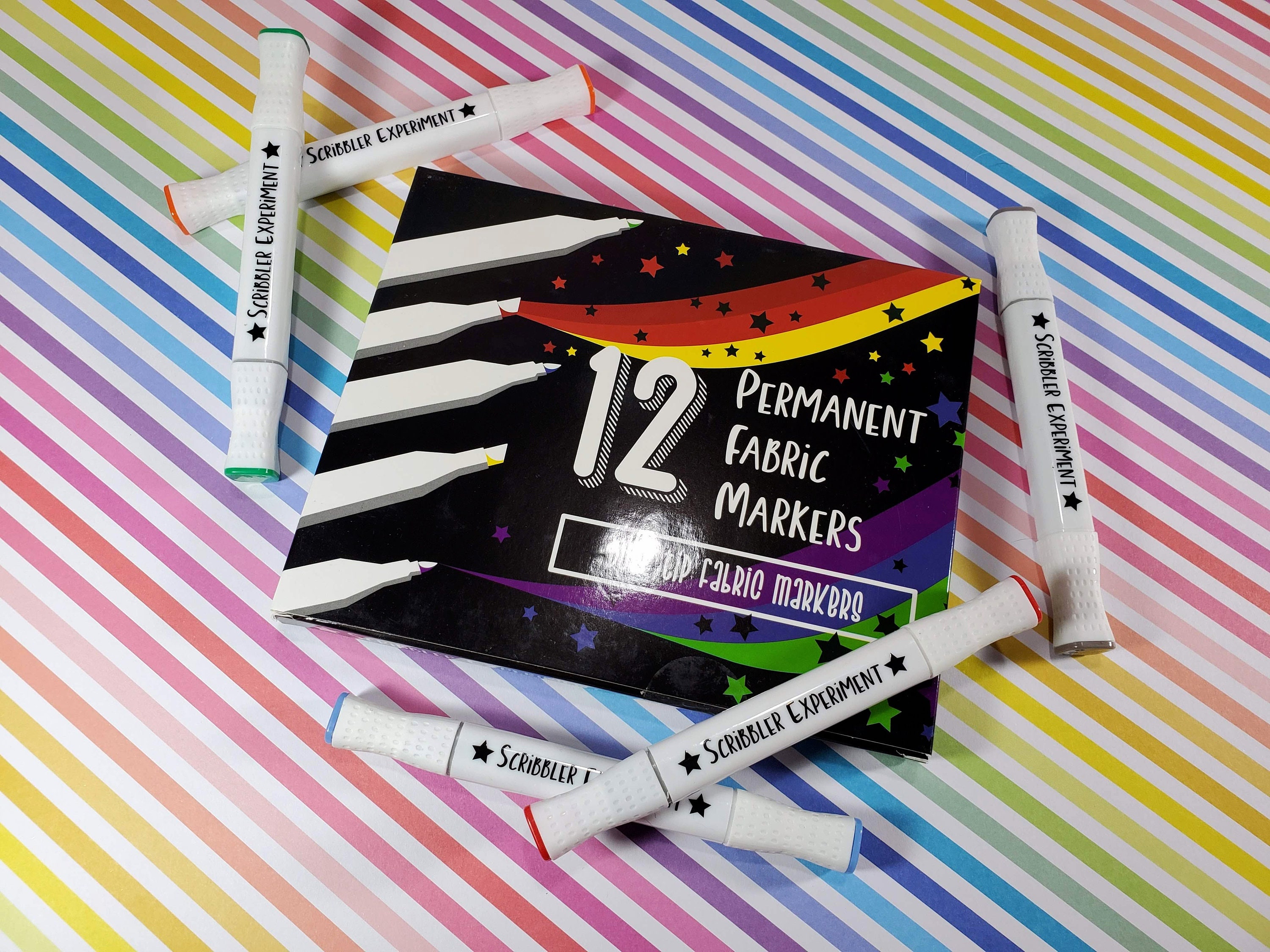 Scribbler Experiment Fabric Marker Pack 12 Colors Fabric - Etsy