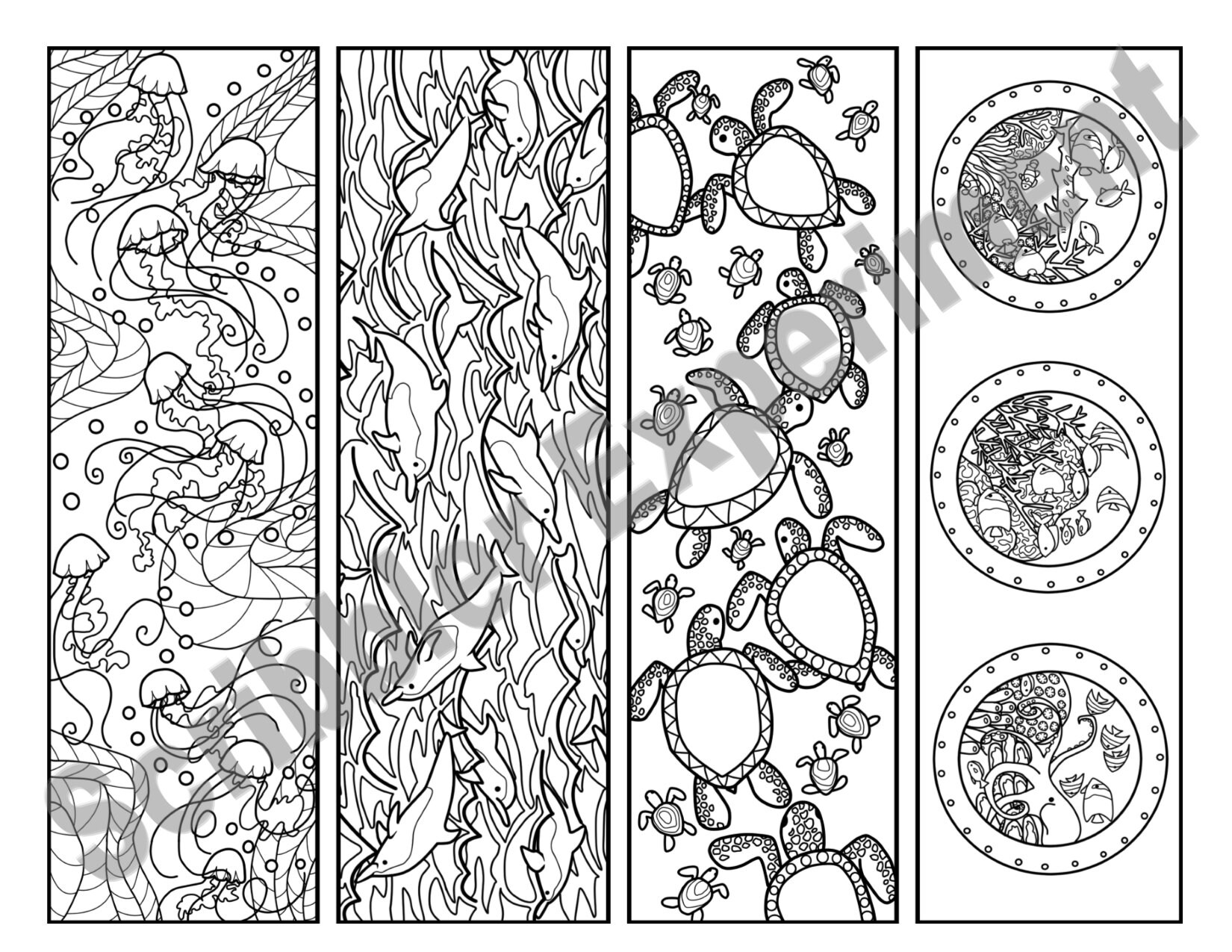 Ocean Bookmark Set DIGITAL DOWNLOAD, Teacher Appreciation Gift ...