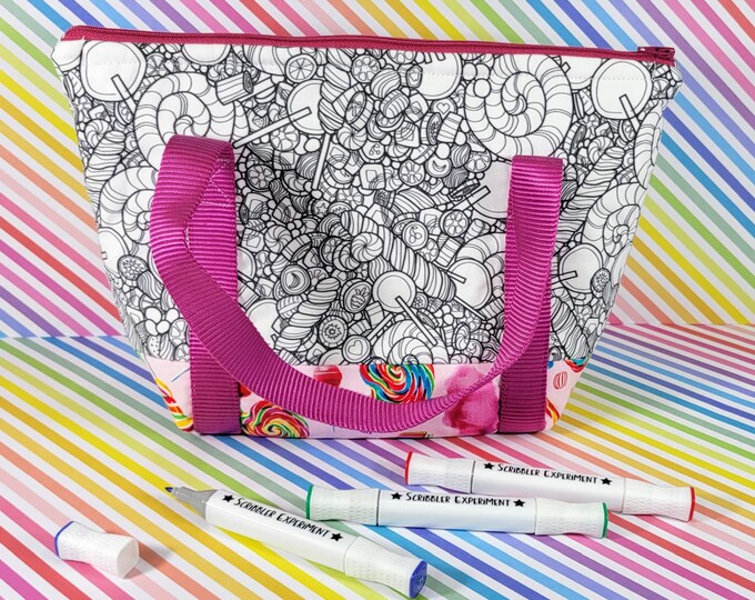 Candy Coloring Lunch Box, Lunch Tote for Her, Christmas Gift for Girls ...