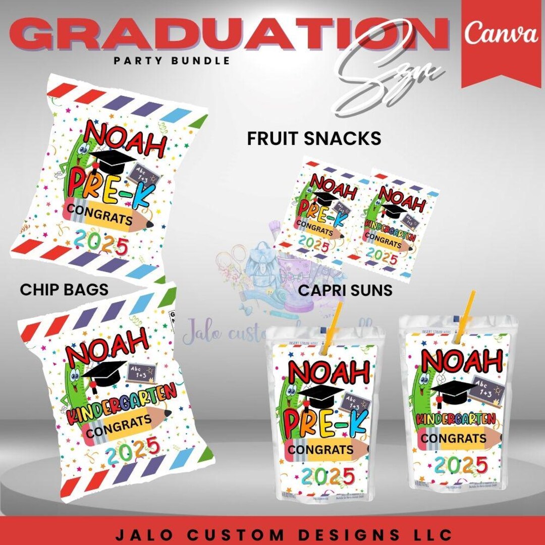 PRE K & K Graduation Party Bundle - Etsy