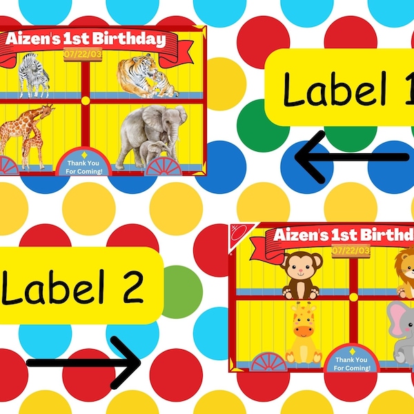 Animal Cracker Label - Etsy