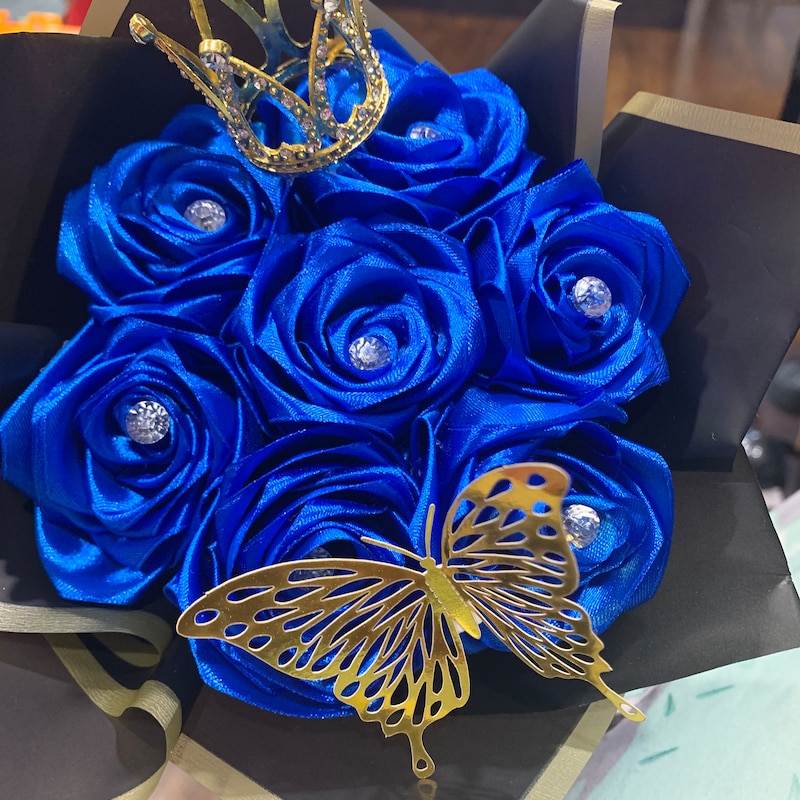 Glitter Roses Bouquet - Etsy UK