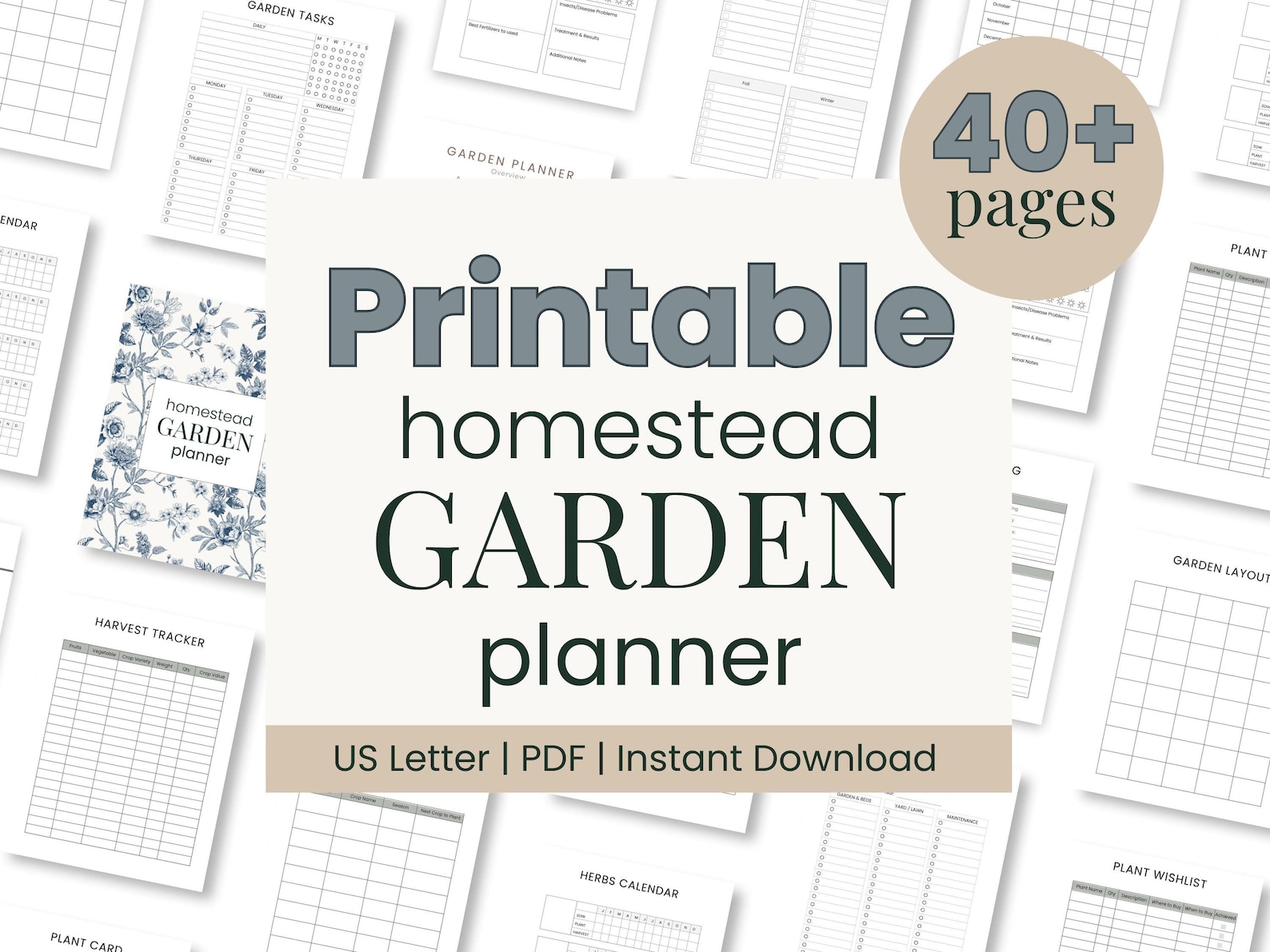 40+ Page Printable Homestead Garden Planner With Seed Inventory, Habit ...