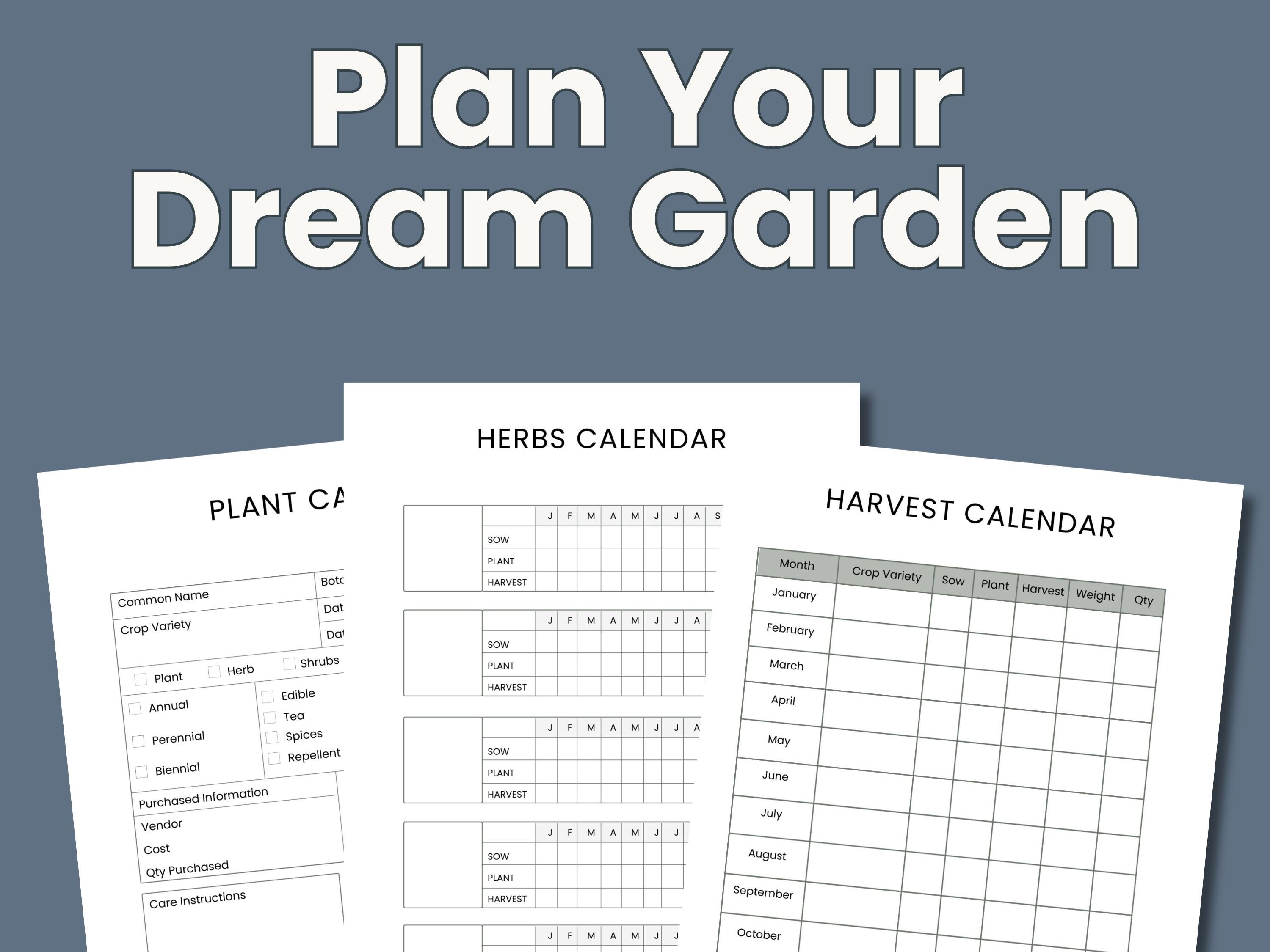 40+ Page Printable Homestead Garden Planner With Seed Inventory, Habit ...