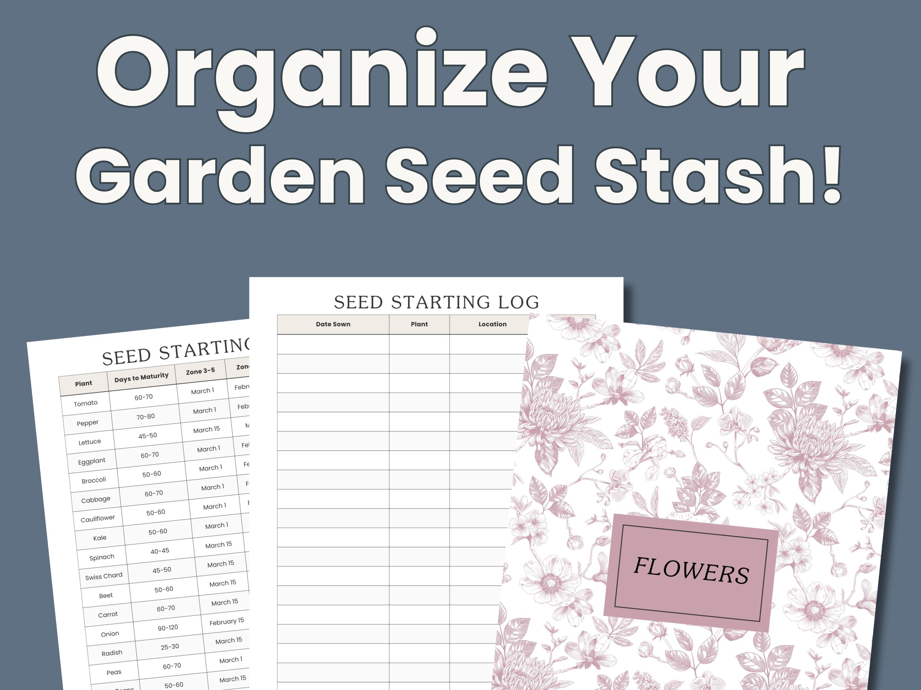 Printable Seed Organizing Binder Inserts for Garden Seed Packet ...