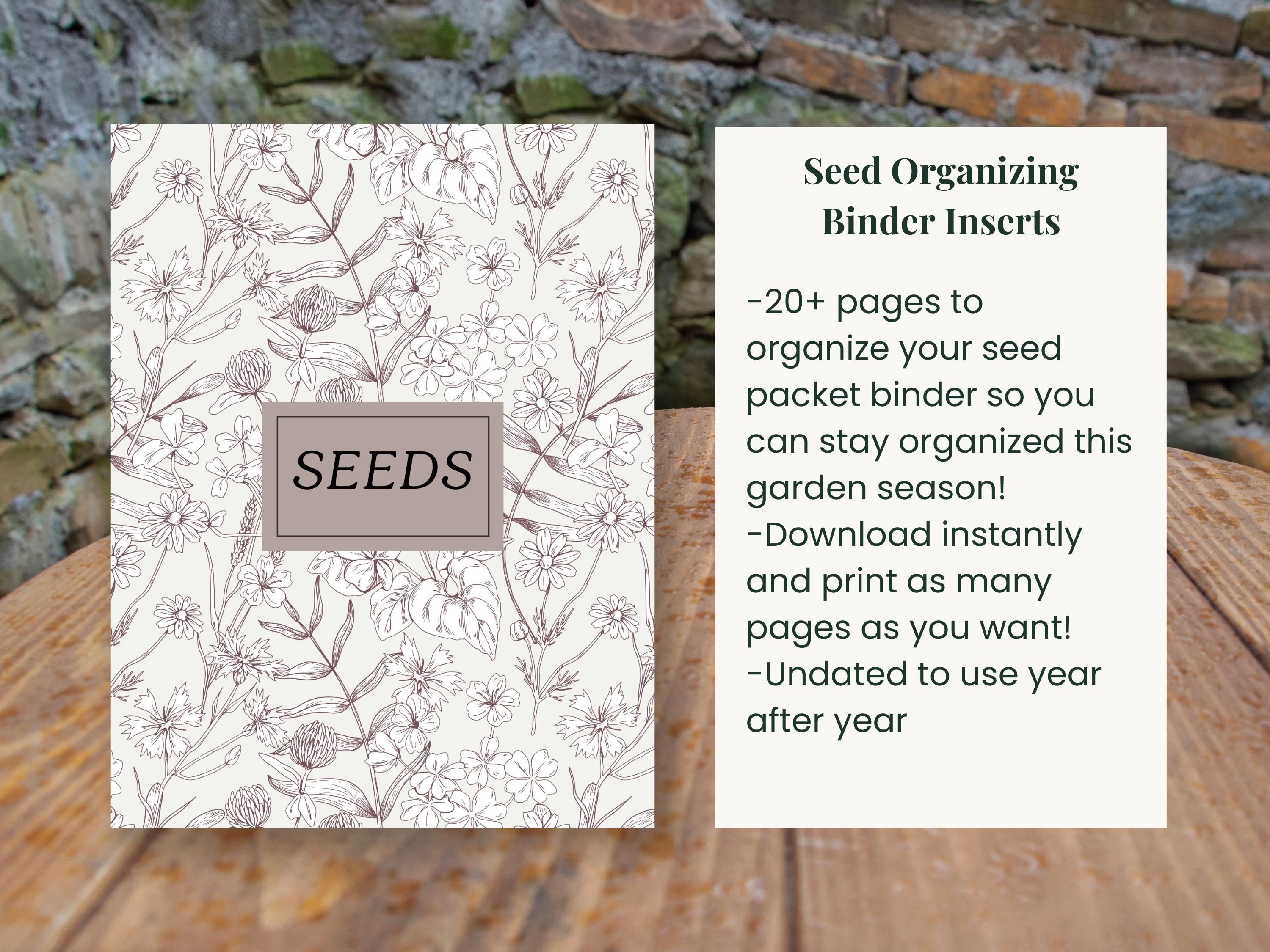 Printable Seed Organizing Binder Inserts for Garden Seed Packet ...