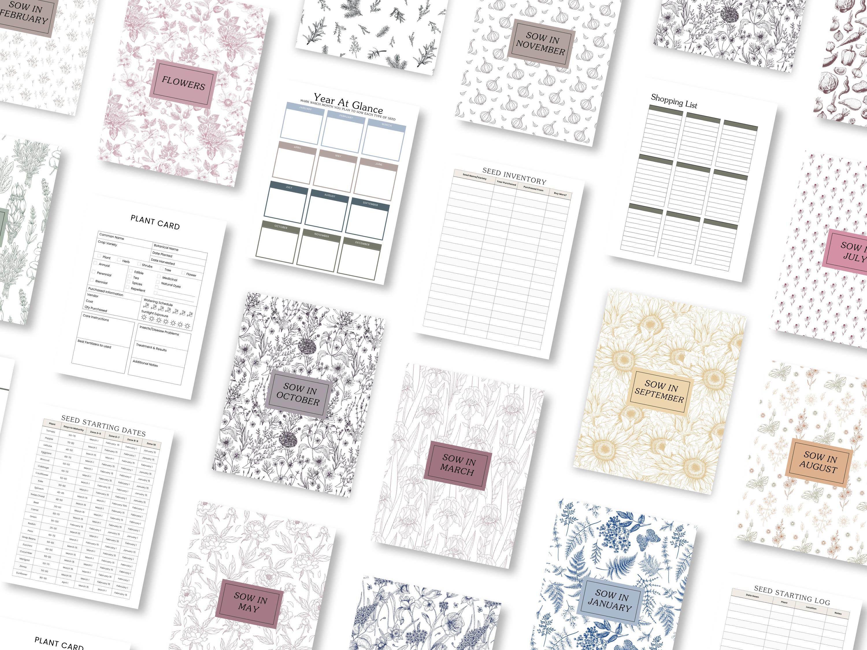 Printable Seed Organizing Binder Inserts for Garden Seed Packet ...