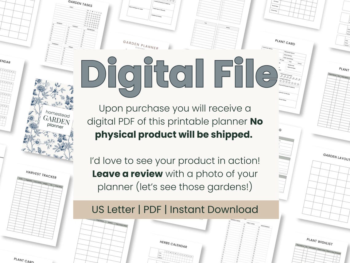 40+ Page Printable Homestead Garden Planner With Seed Inventory, Habit ...