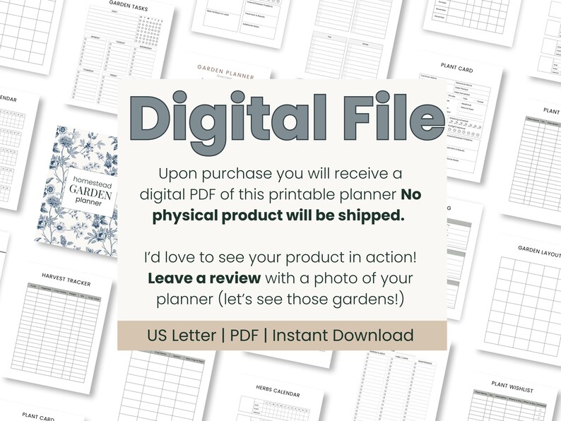 40+ Page Printable Homestead Garden Planner With Seed Inventory, Habit ...