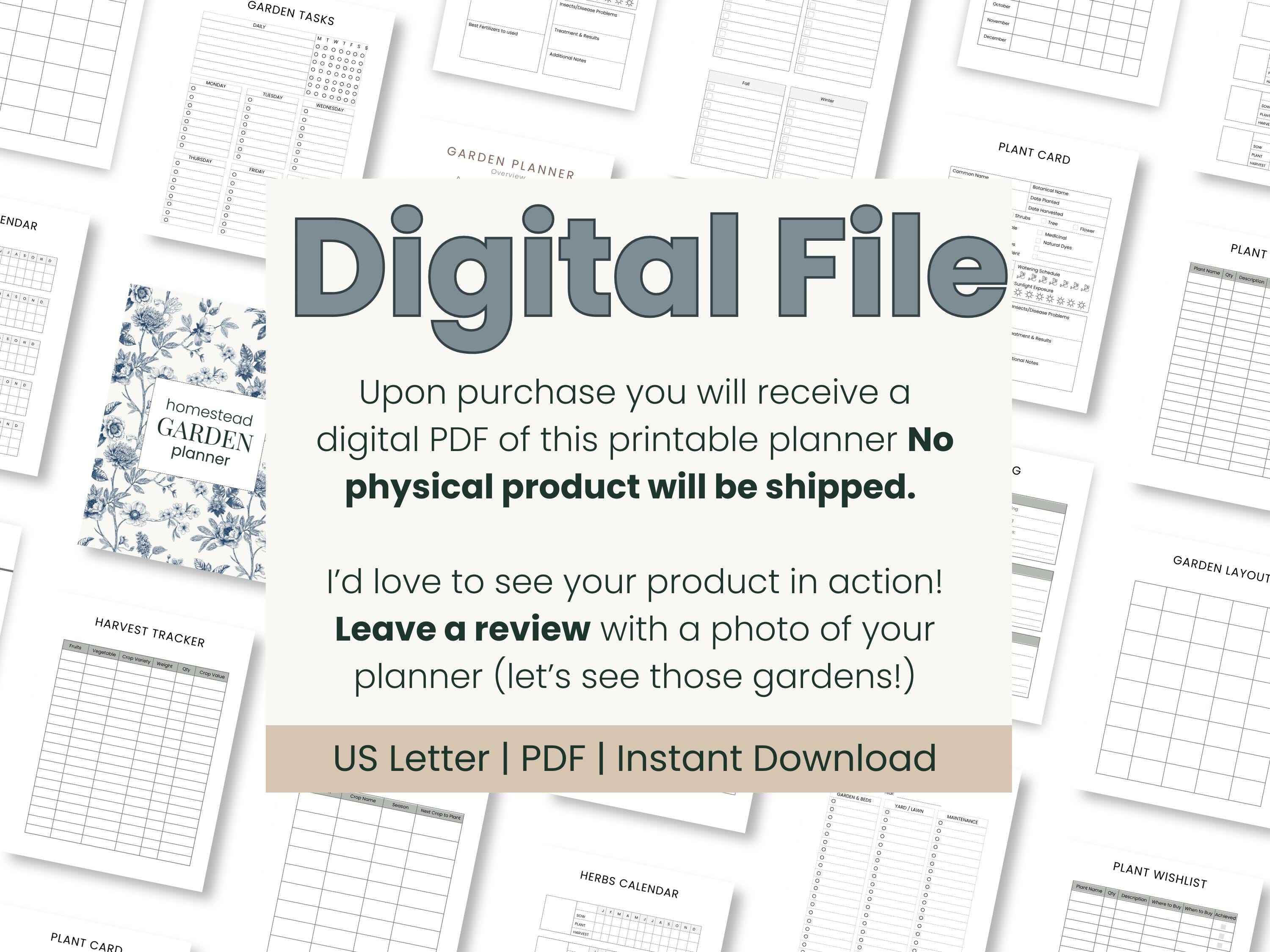 40+ Page Printable Homestead Garden Planner With Seed Inventory, Habit ...