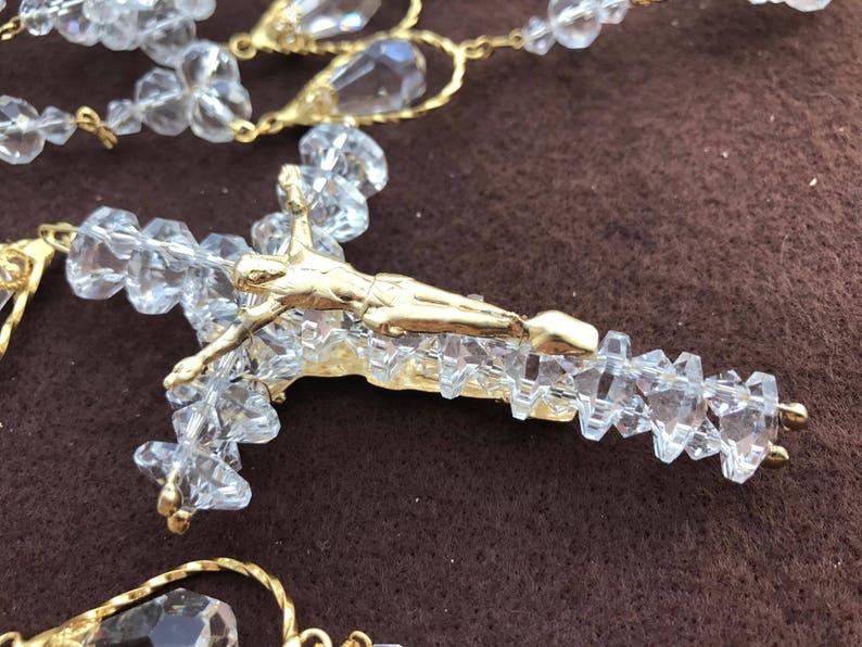 Gold Wedding lasso Lazo for wedding Crystal glass Wedding | Etsy
