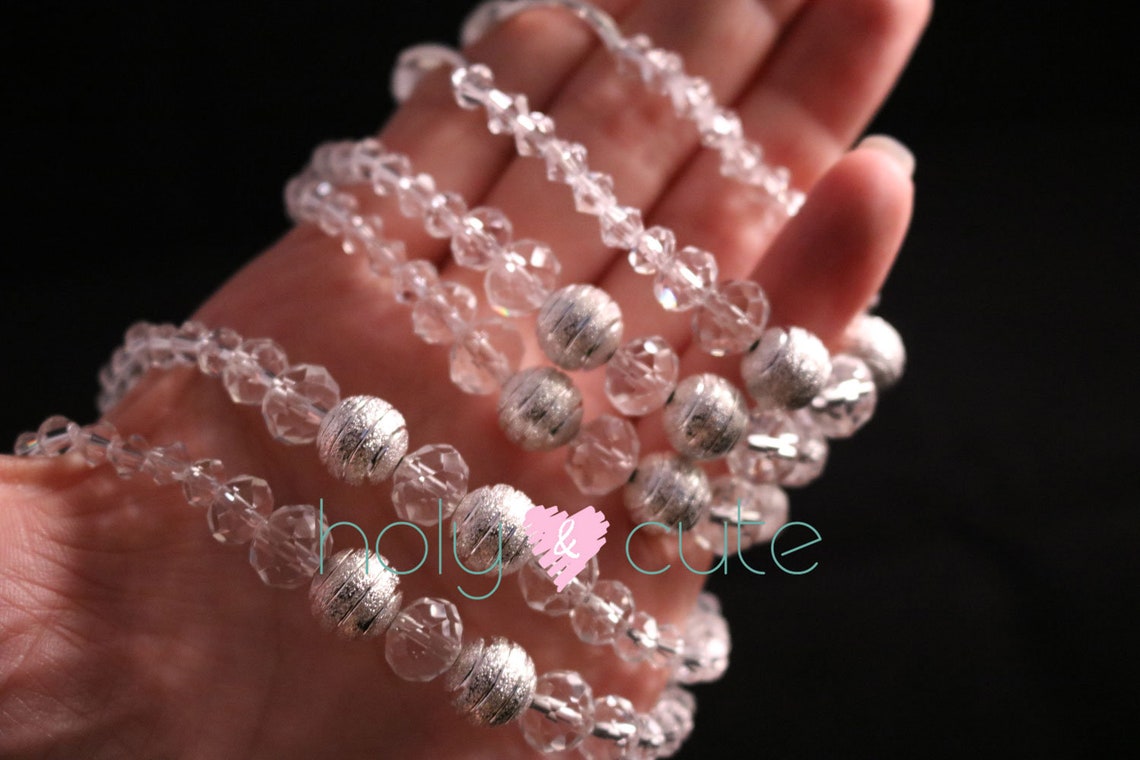 Wedding Lasso, Lazo for Wedding, Crystal Wedding Lasso, Silver Glass ...
