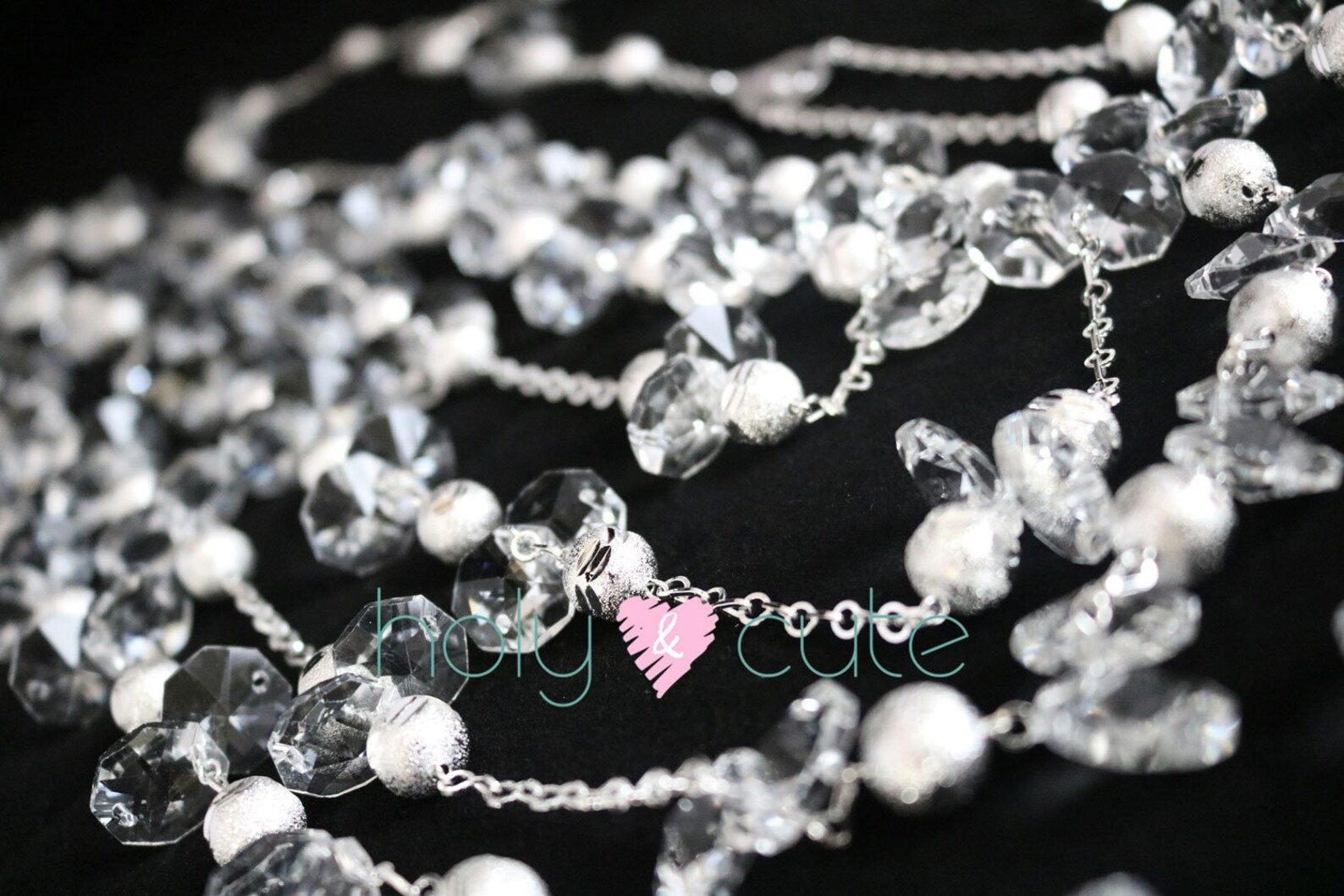 Silver Wedding Lasso, Crystal Wedding Lasso, Silver Glass Bead Lazo ...