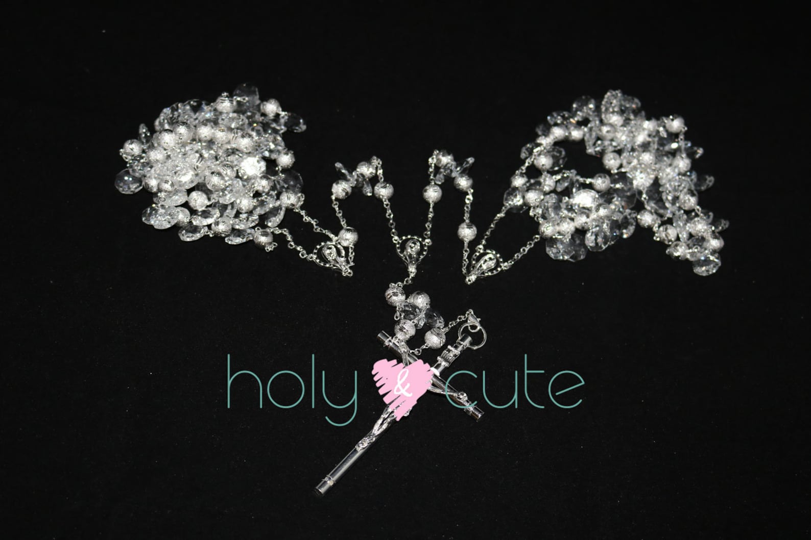 Silver Wedding Lasso, Crystal Wedding Lasso, Silver Glass Bead Lazo ...