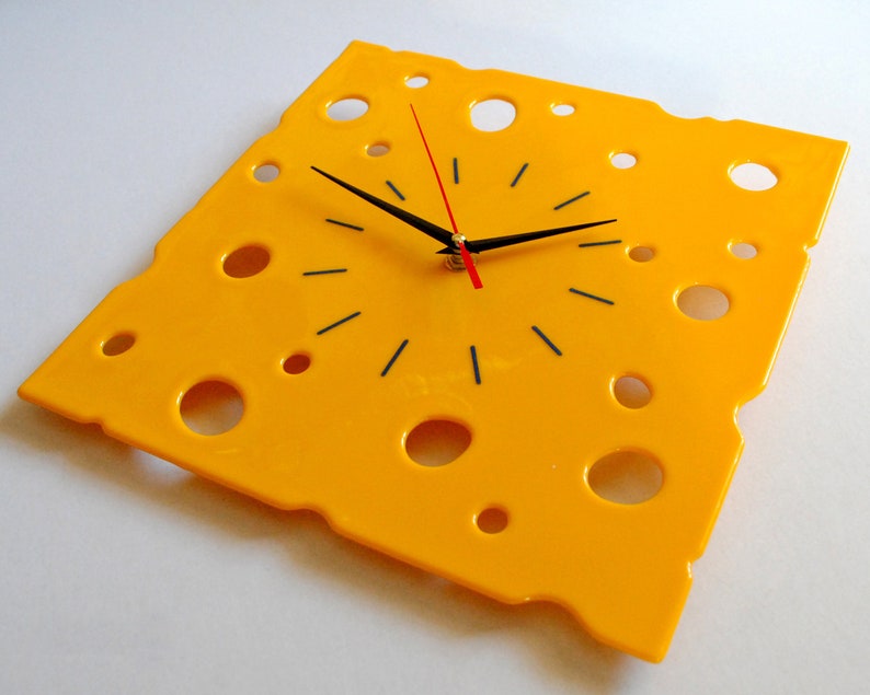 Wall Clocks Square Cheese Slice - Etsy